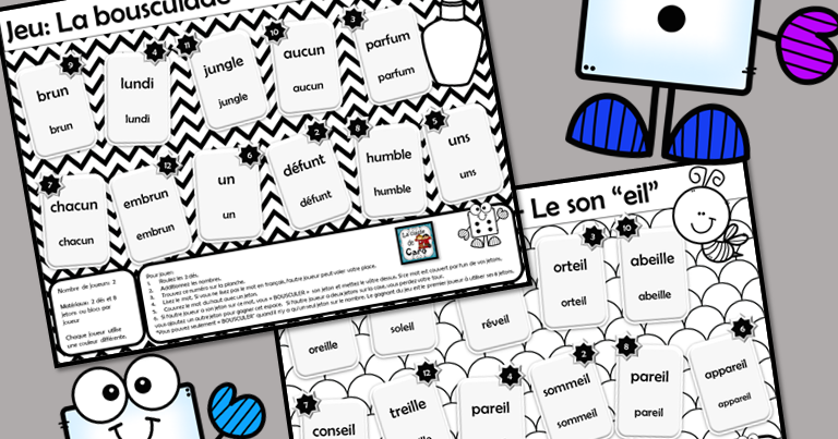 la classe de caro.: Jeux des sons « un », « um » et « eil » La bousculade