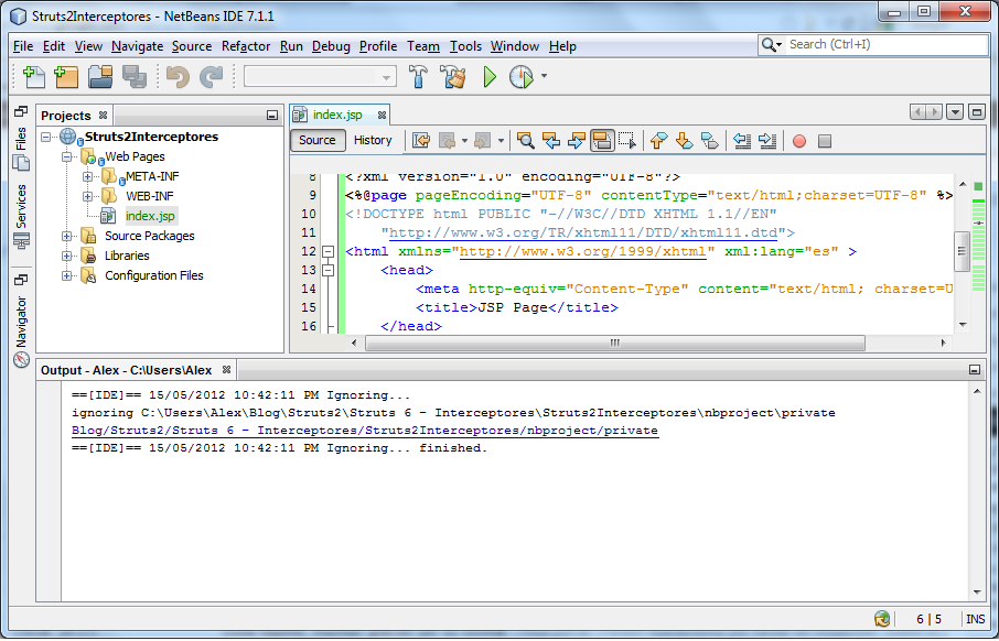 Tutoriales de Programacion Java: Struts 2 - Parte 6: Interceptores