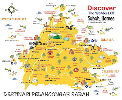 Jom Bercuti Di Sabah!: PETA SABAH