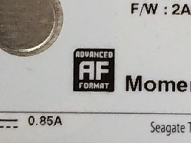 パソコンとグルメ: AFT（Advanced Format Technology）に関して。