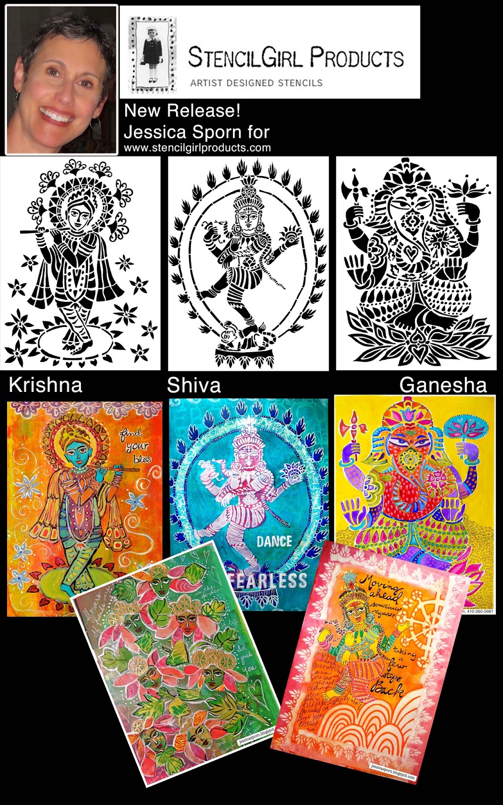 Hindu Designs Stencils