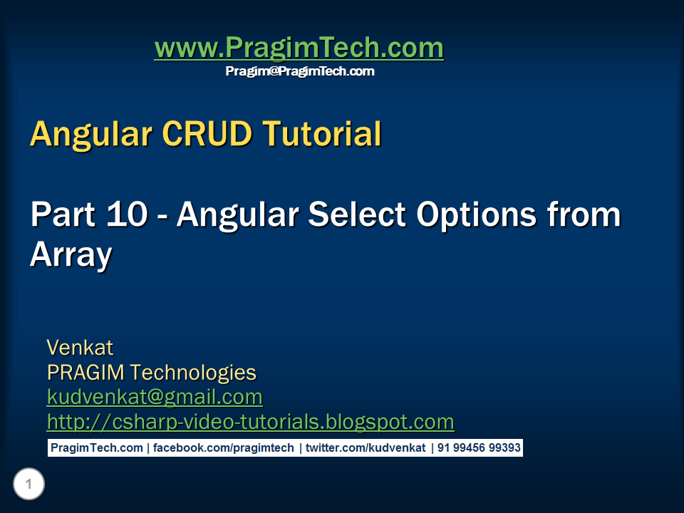 Sql Server Net And C Video Tutorial Angular Select Options From Array Slides 8741