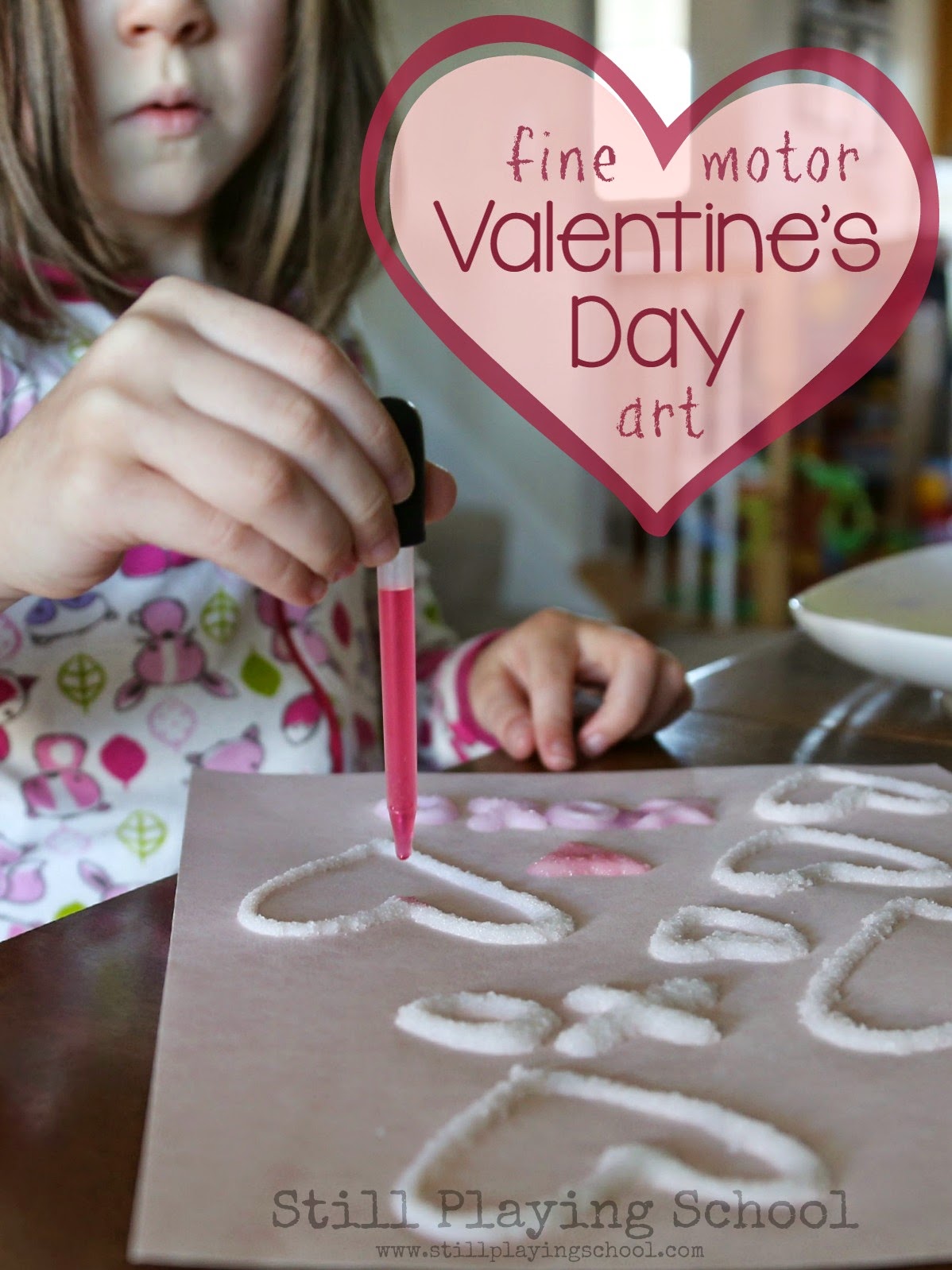 Salt and Glue Watercolor Hearts | Still Playing School