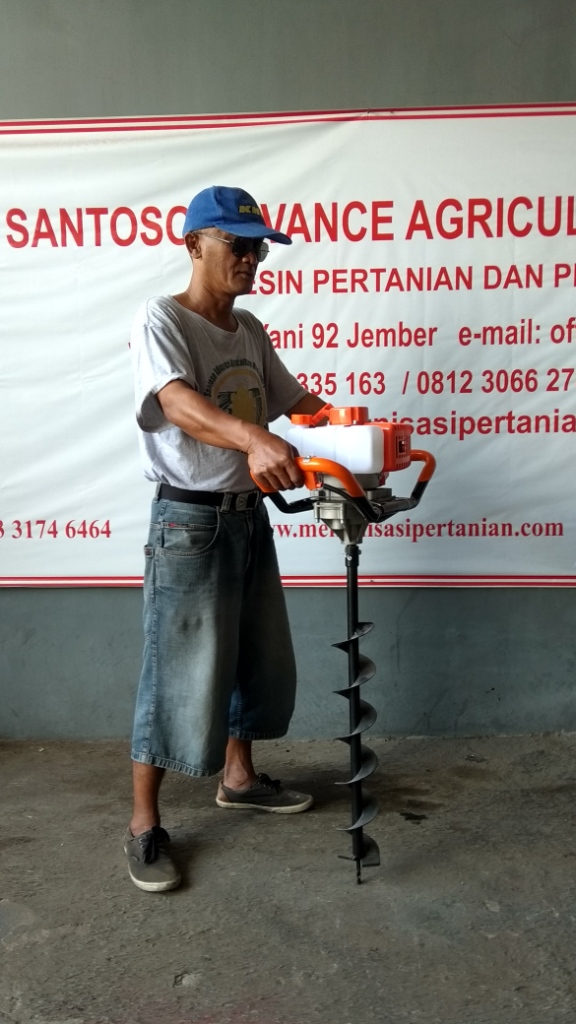 MESIN BOR TANAH 52CC + MATA BOR DIAMETER 10CM ~ Santoso Advance ...