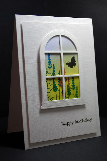 Eileen's Crafty Zone: Lavinia Stamps, Poppy Window Die and Distress inks.