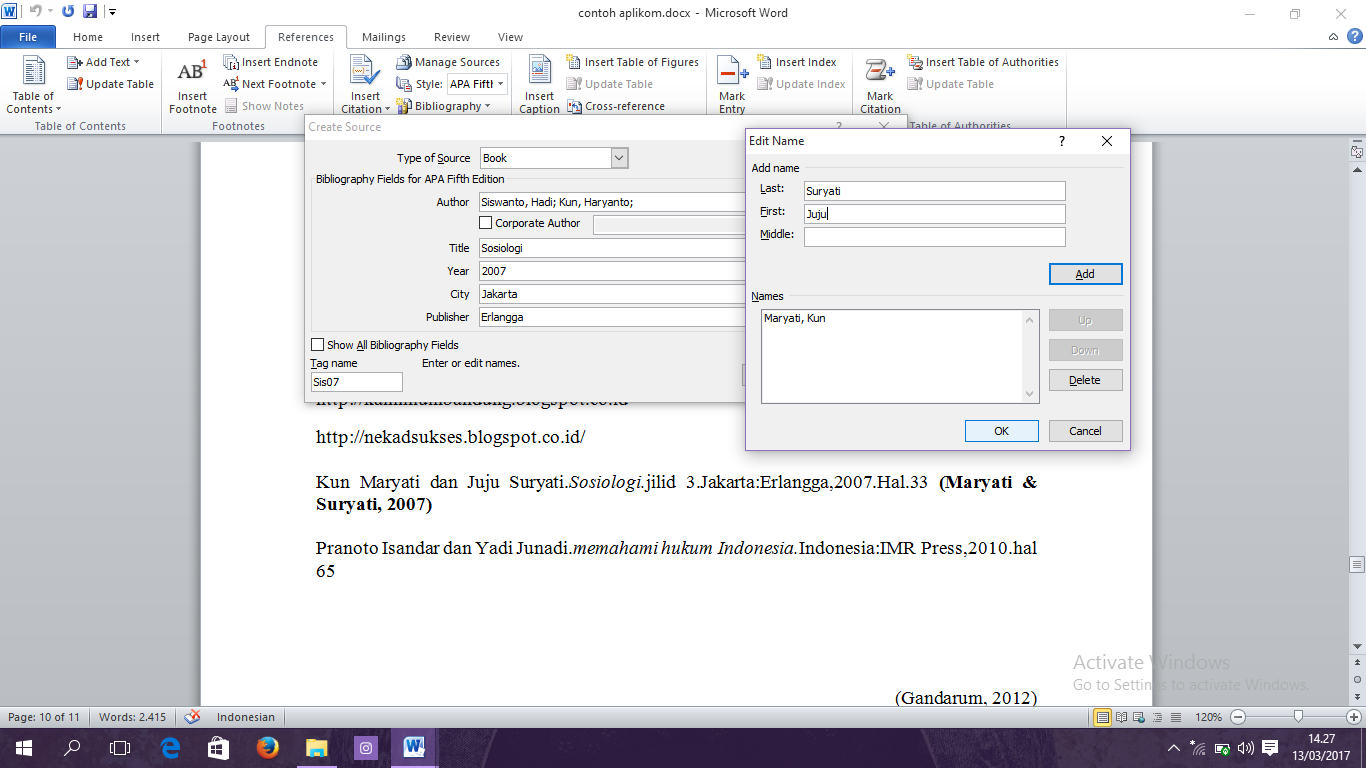 CARA MEMBUAT BODY NOTE DAN DAFTAR PUSTAKA PADA MS. WORD