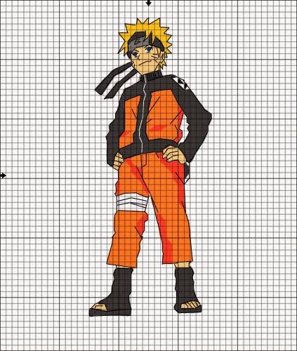 ­Ponto cruz: Naruto Gráficos Ponto cruz