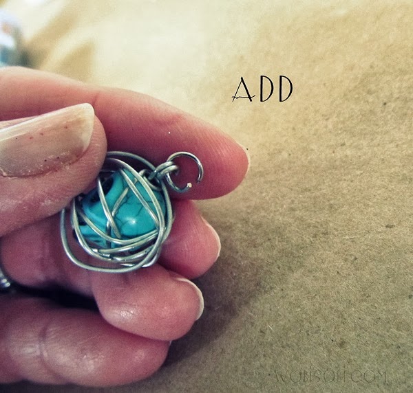 WobiSobi: Wire Wrapped, Skull Charm.