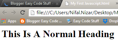 Easy Code Stuff: My First Javascript
