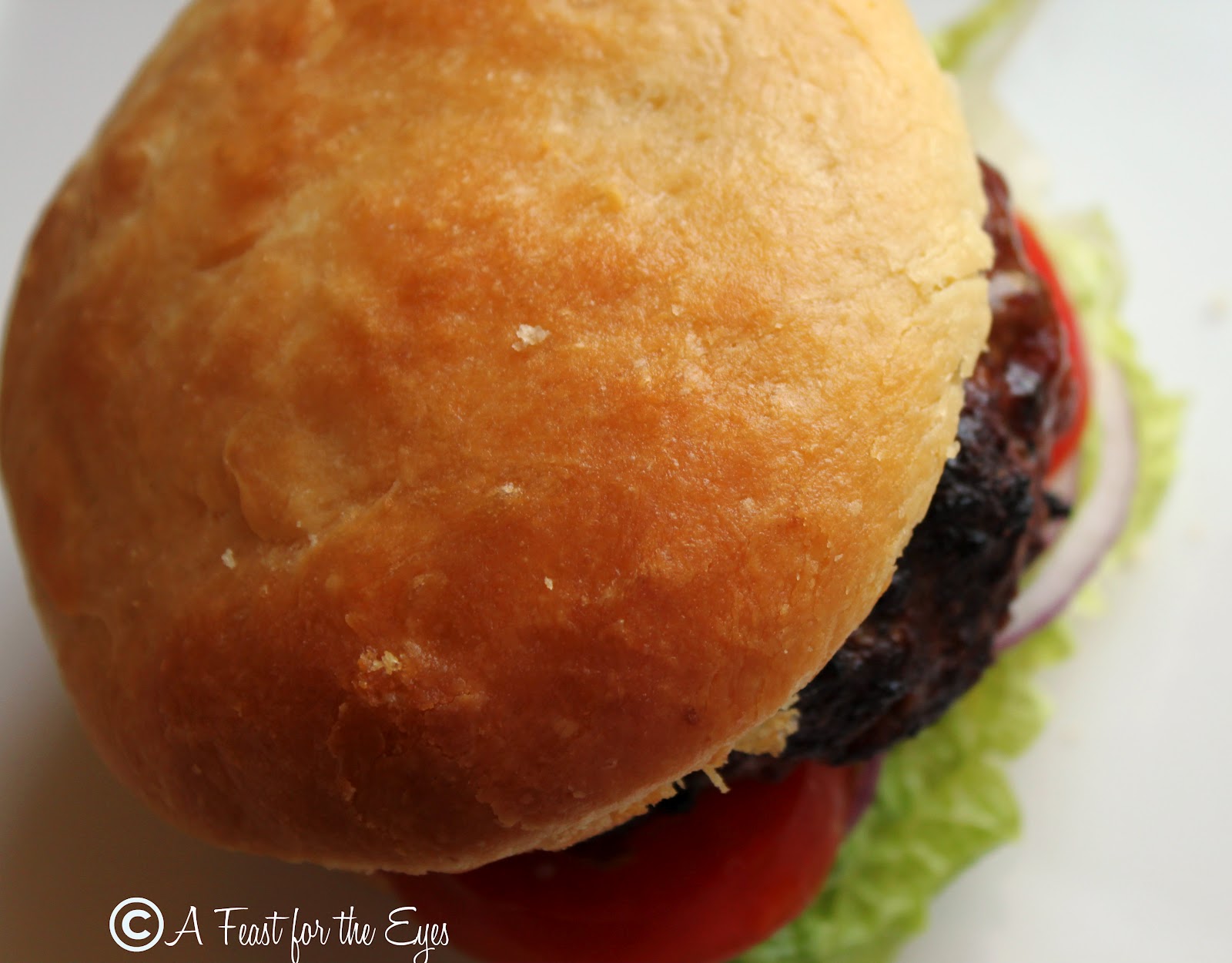 Easy Homemade No-Knead Cheese Hamburger Buns - A Feast For The Eyes