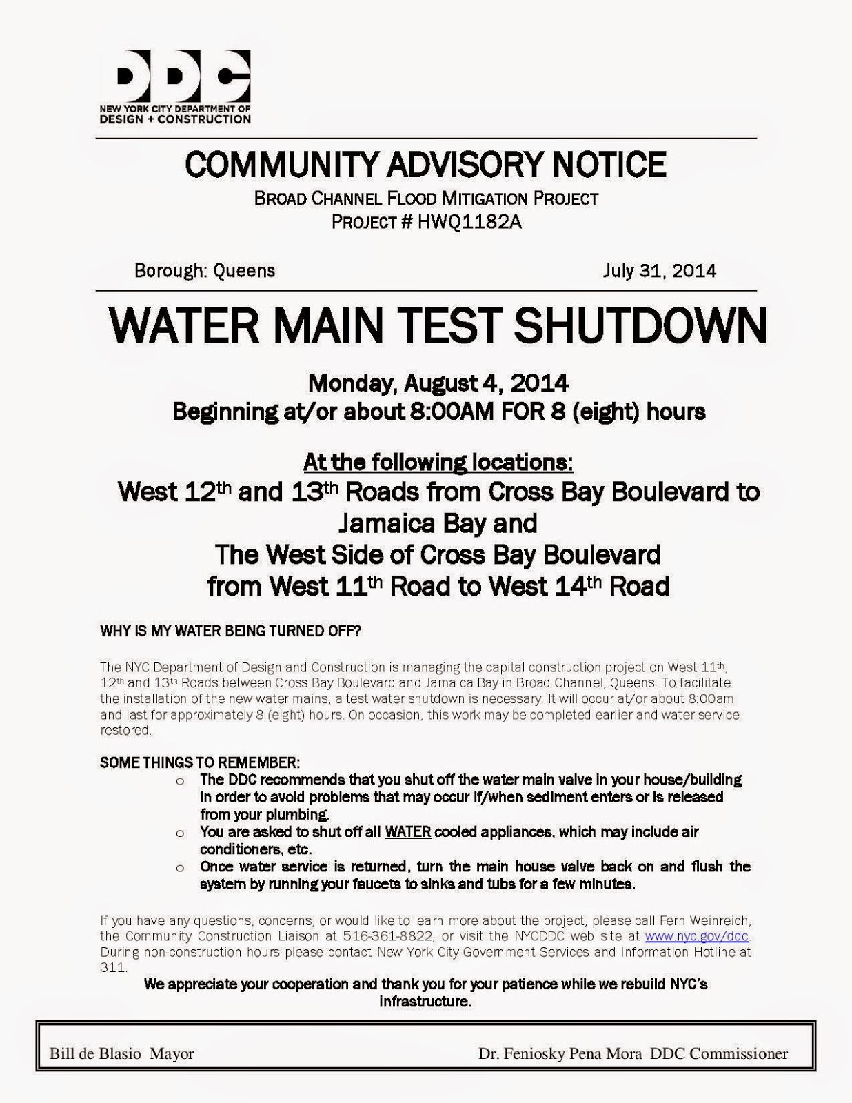 West 12th Road Block Association News: Flood Mitigation Project ...