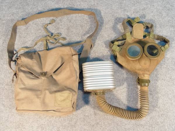 Marines In Forest Green: WWII Japanese IJA Gas Mask and Bag