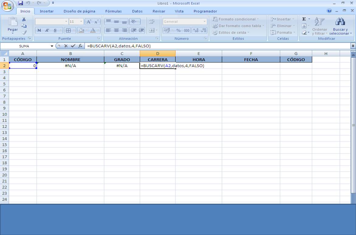 Aprendiendo un Poco de Excel: Formulario de Asistencia