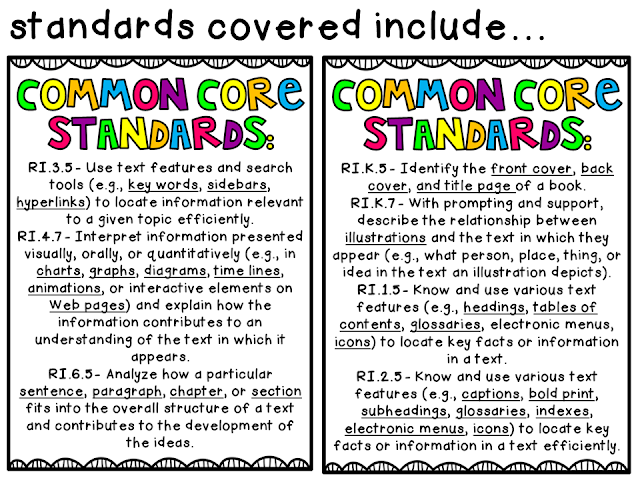 Ginger Snaps: Text Feature Poster Pack {Common Core Aligned}