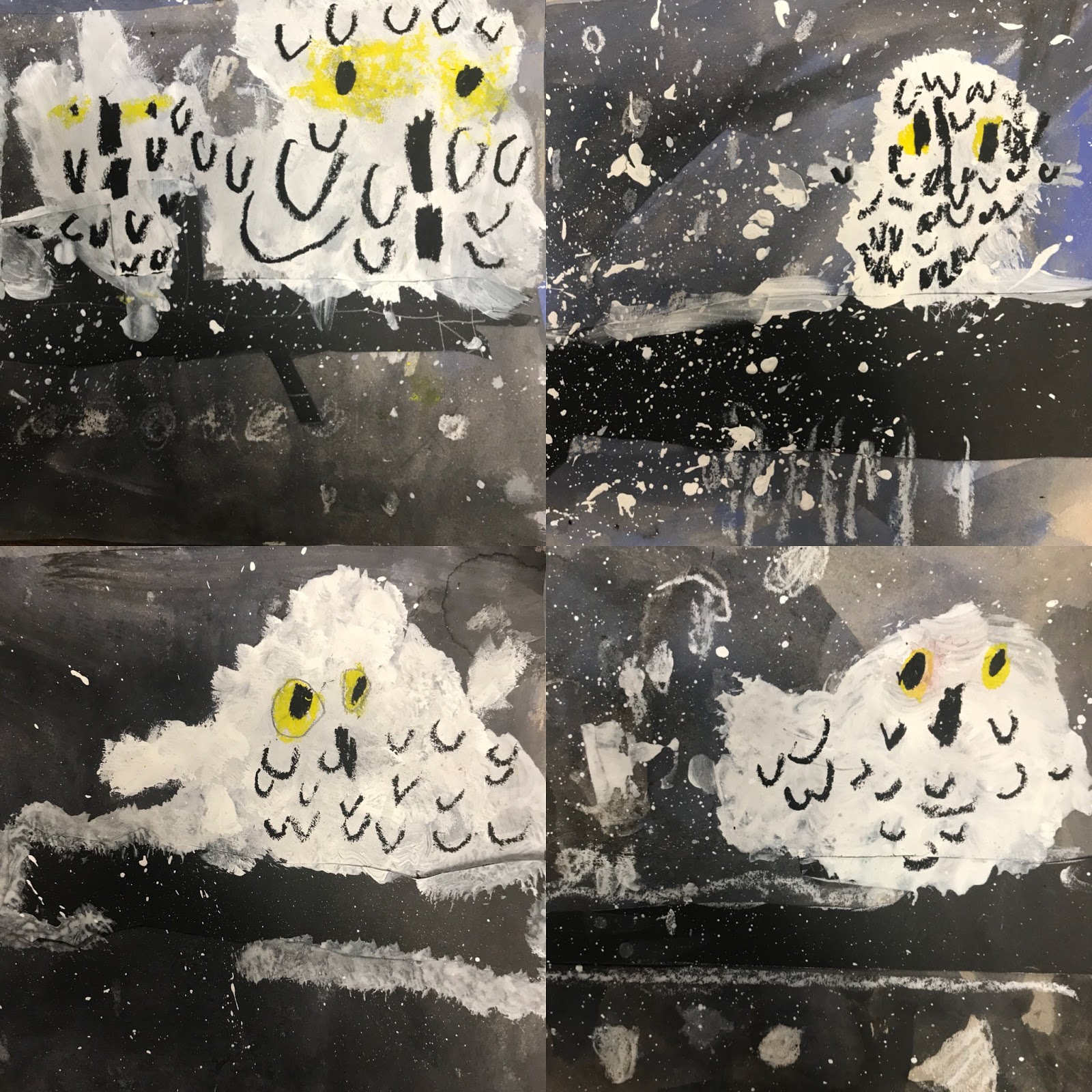 Elements of the Art Room: Kindergarten Snowy Owls