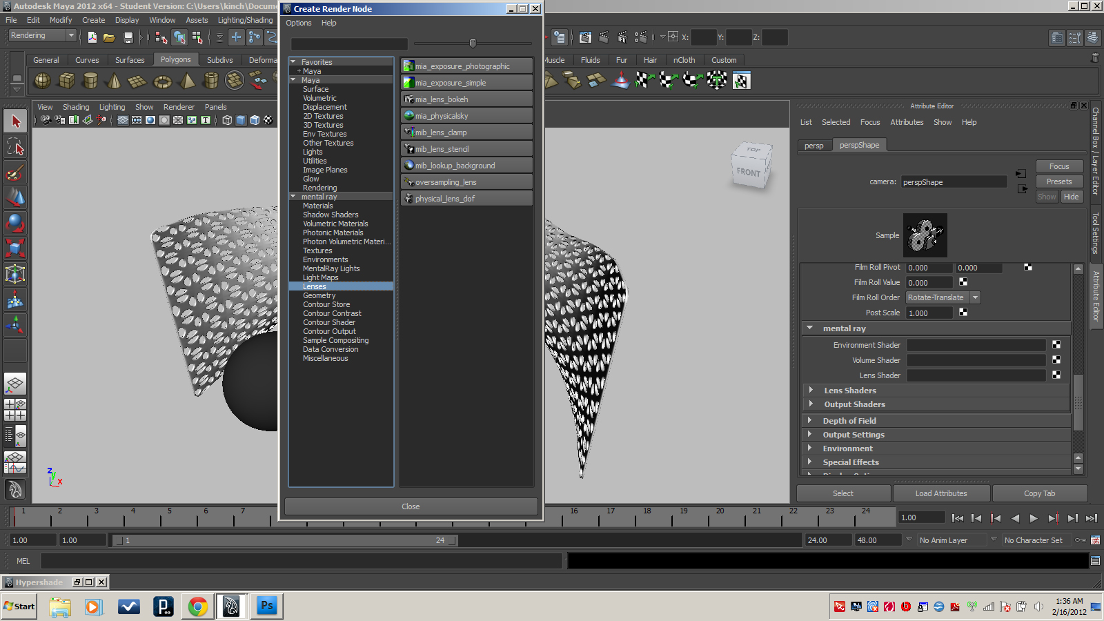 RPI_Arch Digital Sessions: Maya: Introduction to Mental Ray Materials