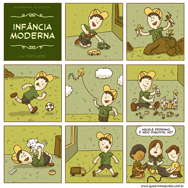 BD, Cartuns, etc. para o Secundário: Pedro Leite - Infância moderna