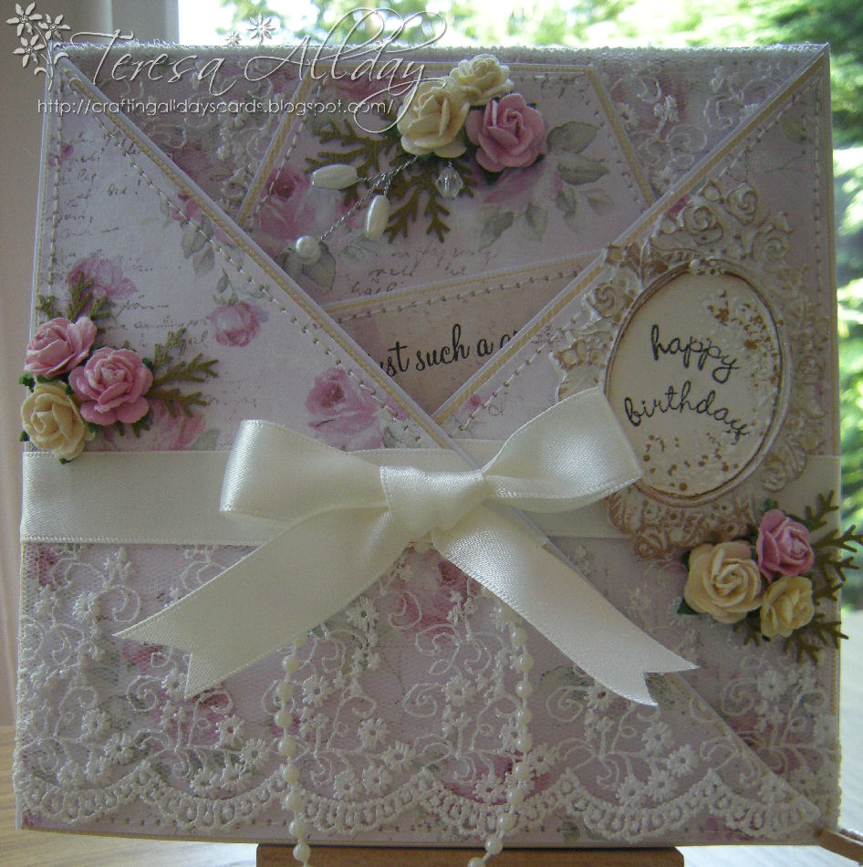 Craftingallday Creations: Ribbon Girl ~ Card Challenge ~ Birthday