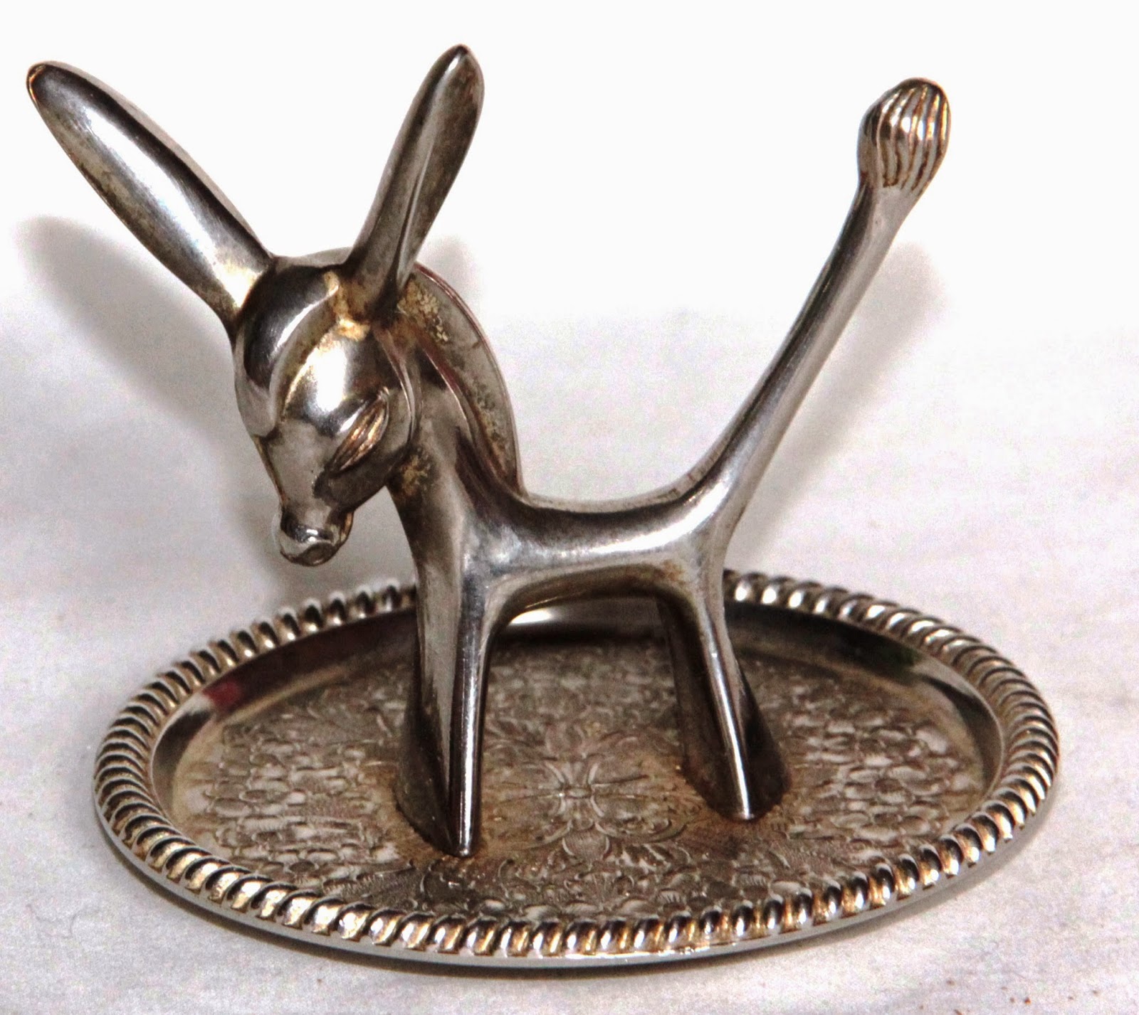Curio Gifts: Vintage Walter Bosse Style Silver Plated Donkey Ring ...