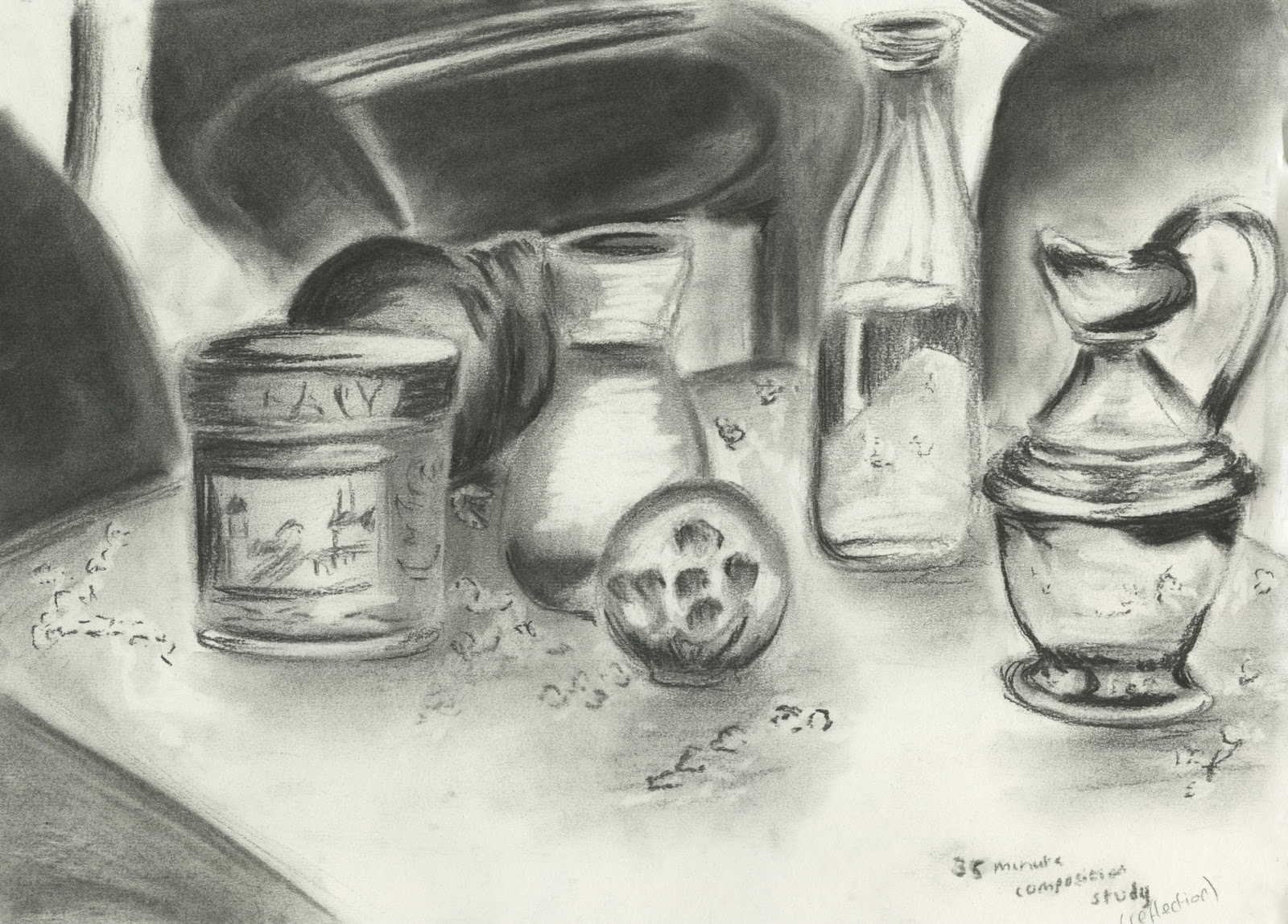 Kim's Observational Drawings: Week 8 - Reflective Surfaces