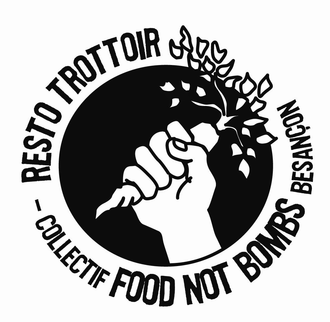 Resto trottoir: Logo Food Not Bombs Besançon