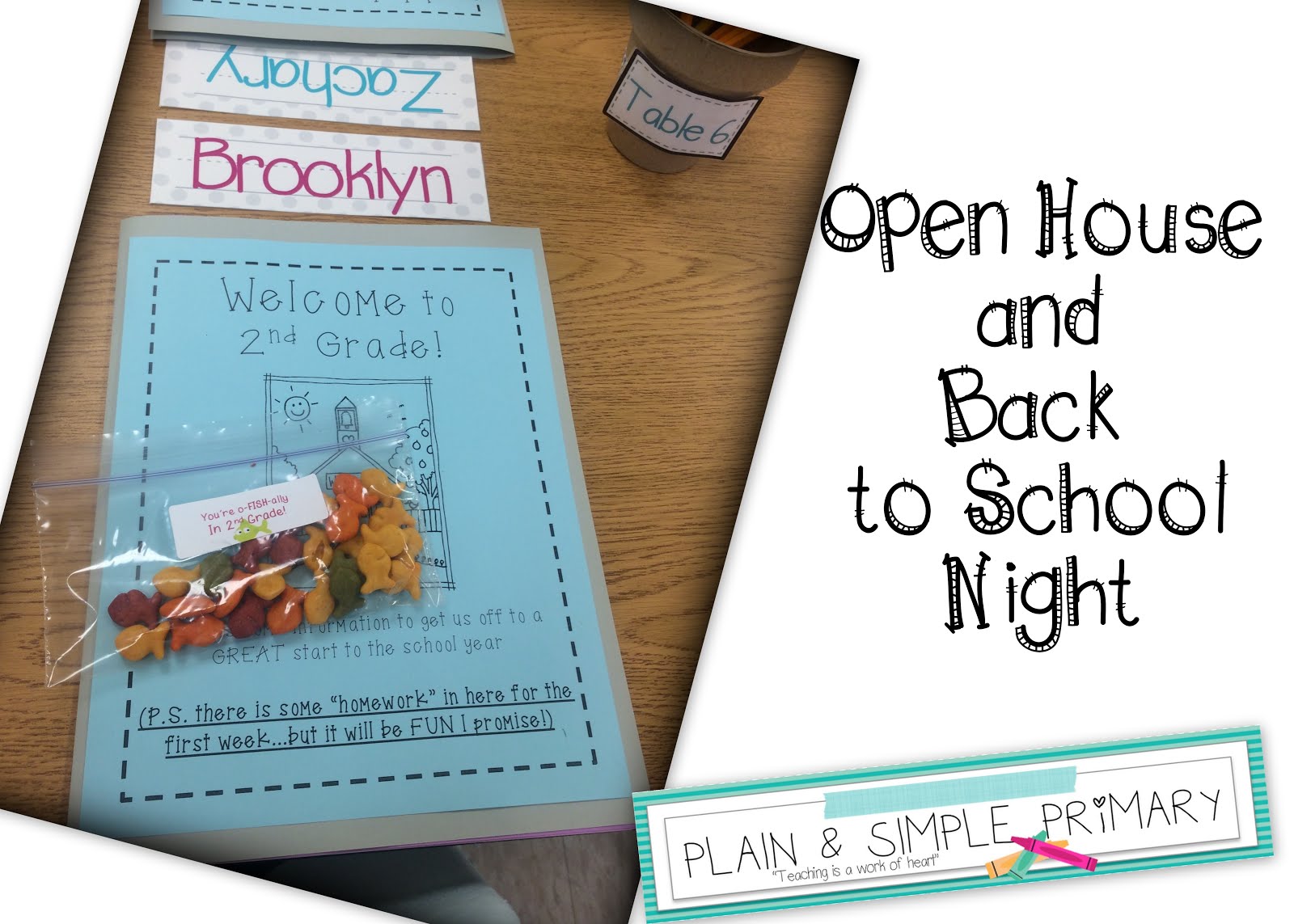 Plain and Simple Primary: Open House (and Back to School Night)