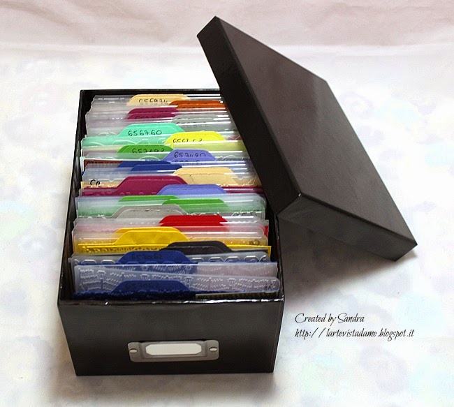 ...L'Arte vista da me...: Embossing Folder Storage Tutorial con envelope punch board