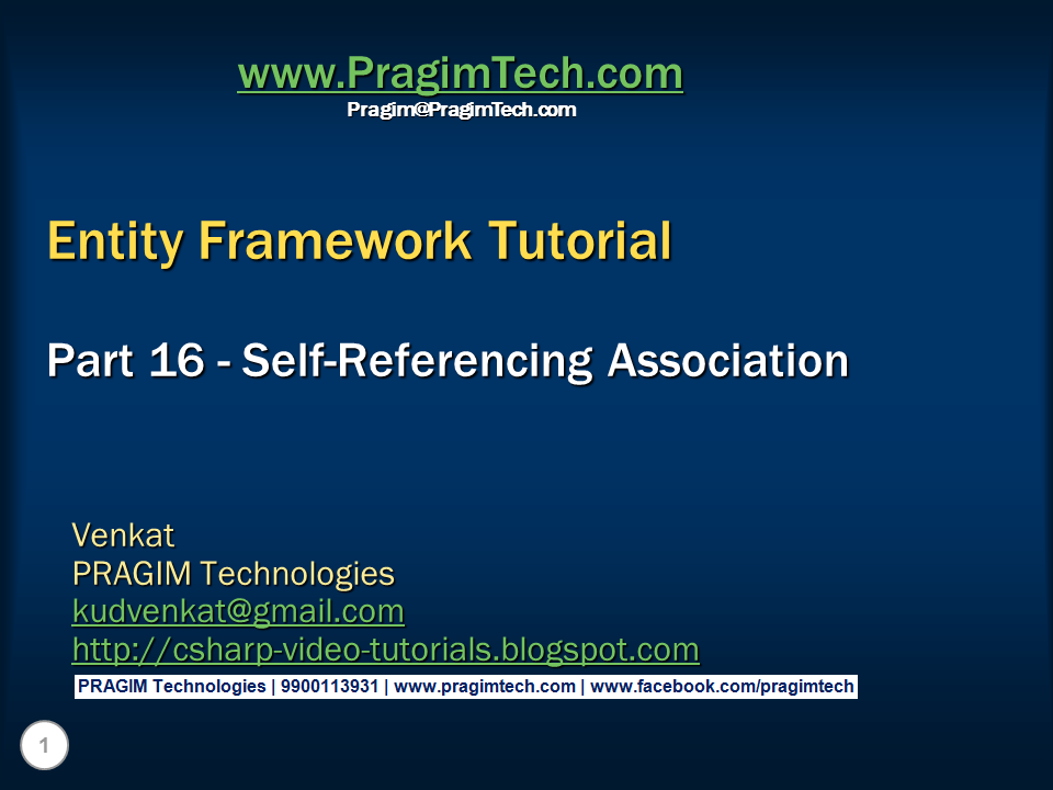 Sql server, .net and c# video tutorial: Part 16 - Self referencing ...
