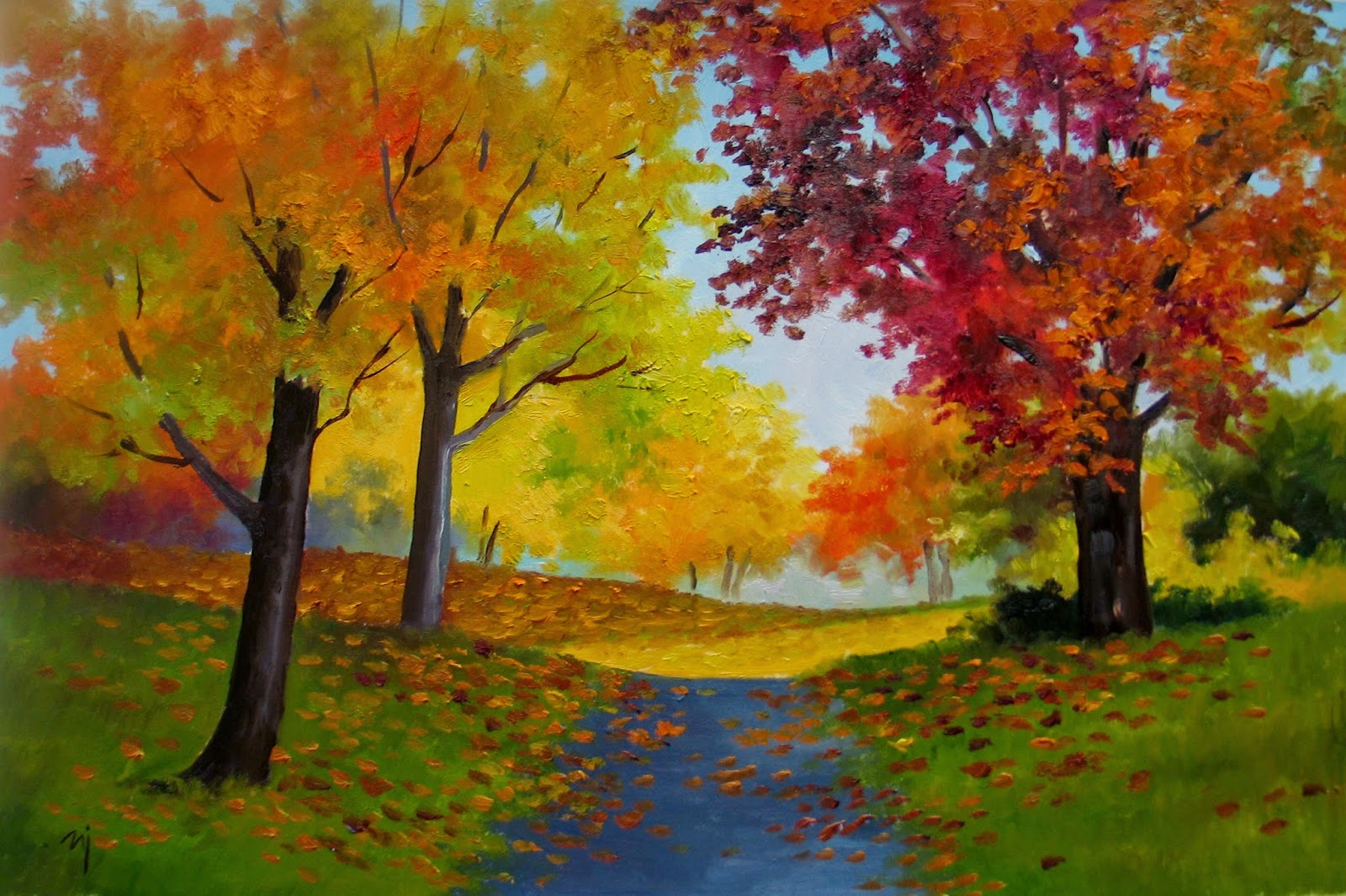 Nel's Everyday Painting: Welcome to Fall - SOLD
