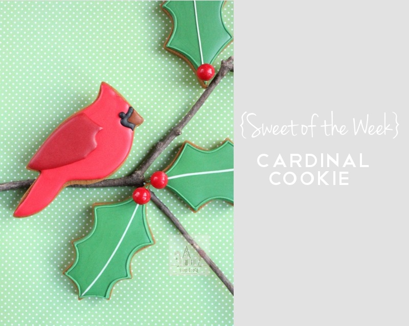 Cupcakes & Confetti: {Sweet of the Week} Winter Cardinal Cookie