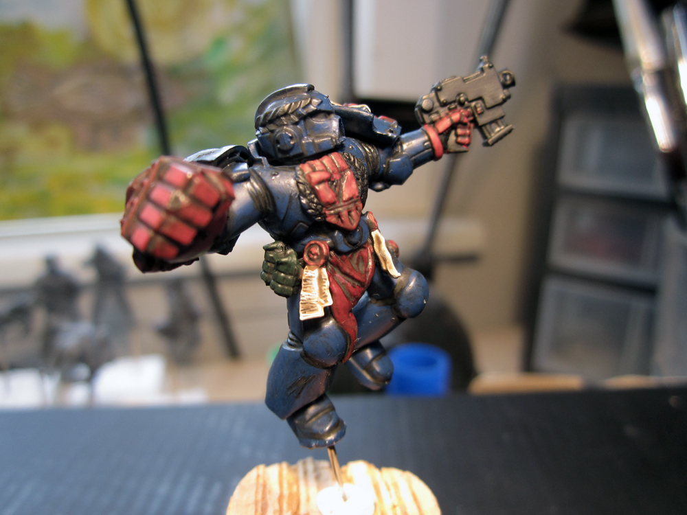 Dorn's Arrow: Crimson Fists - Captain Cortez - Painting
