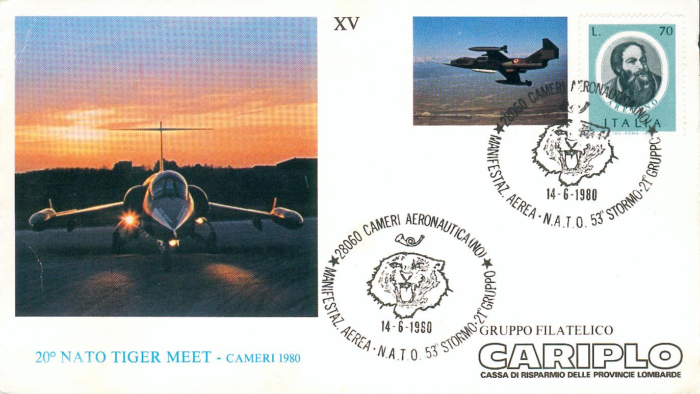 PHILATELIE et AVIATION MILITAIRE: NATO TIGER MEET 1980 CAMERI