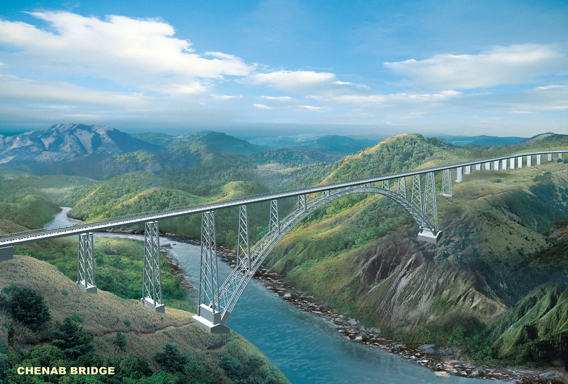 Chenab River Railway Bridge - JungleKey.in Wiki