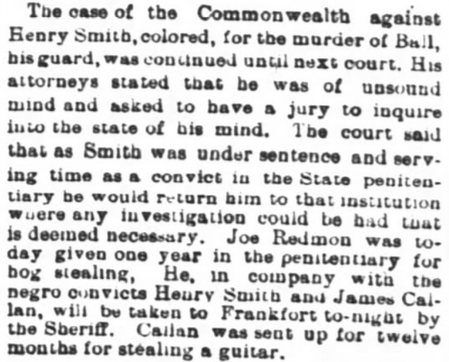Shaking Paper: Escaping Convicts Kill Guard, Rockcastle, 1884