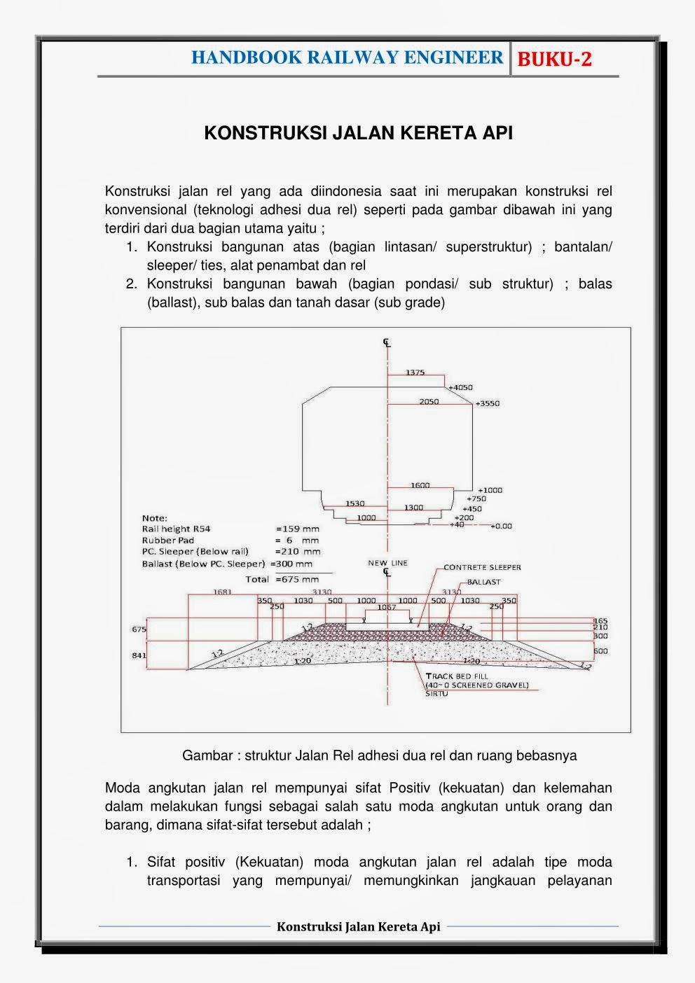 HANDBOOK RAILWAY ENGINEER: BUKU-2 : KONSTRUKSI JALAN KERETA API