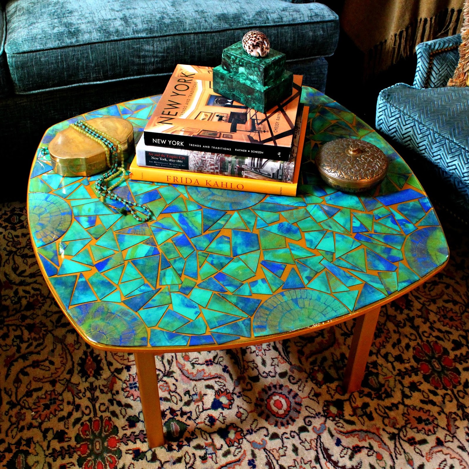 Mark Montano: Cardboard Mosaic Table with Gel Press