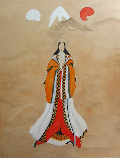 LIDIA ALINA ARTWORKS: Fuji Goddess - work in progress