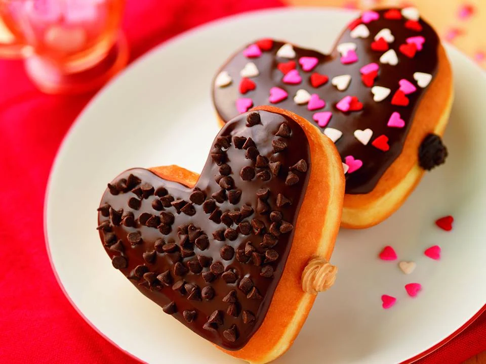 Dunkin' Donuts Brings Back Brownie Batter and Cookie Dough Heart Donuts