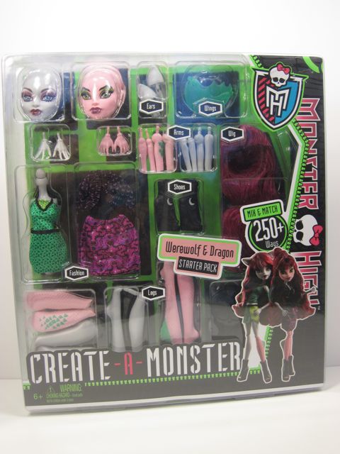 Monster High Create-a-Monster Werewolf and Dragon Starter Pack (and ...