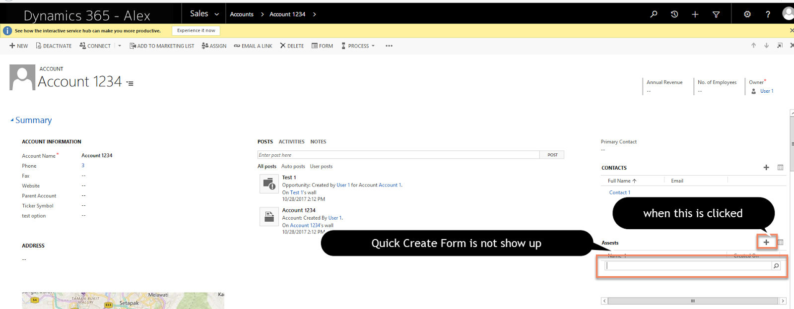 Dynamics 365 Crm Dynamics 365 Quick Create Form Does Not Show Up 5760