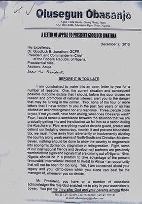 The Controversial Obj's Letter To Goodluck