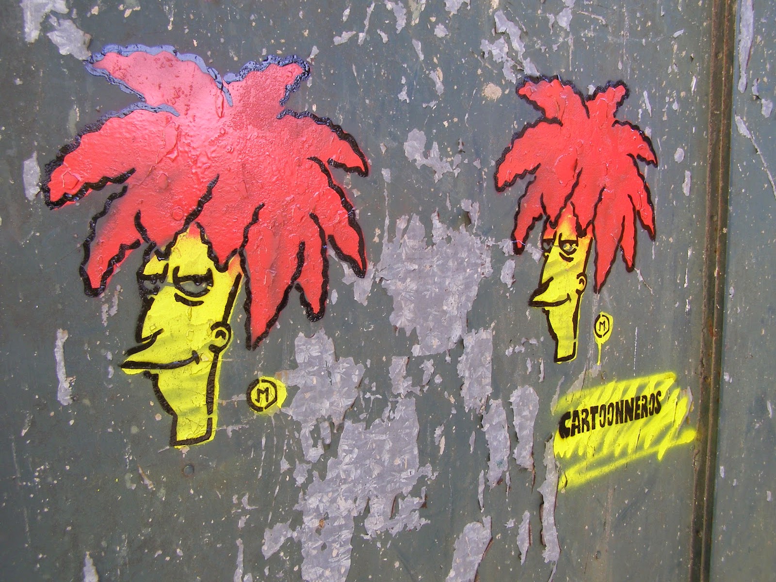Cartoon Neros: Bob Patiño stencil.