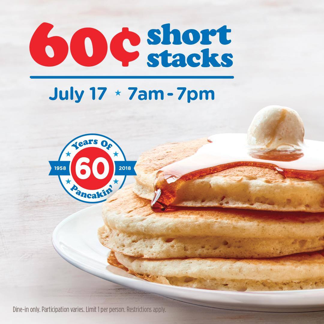 60 Cents Short Stack Pancakes at IHOP Today Tuesday 7/17 + 3 Free IHOP ...