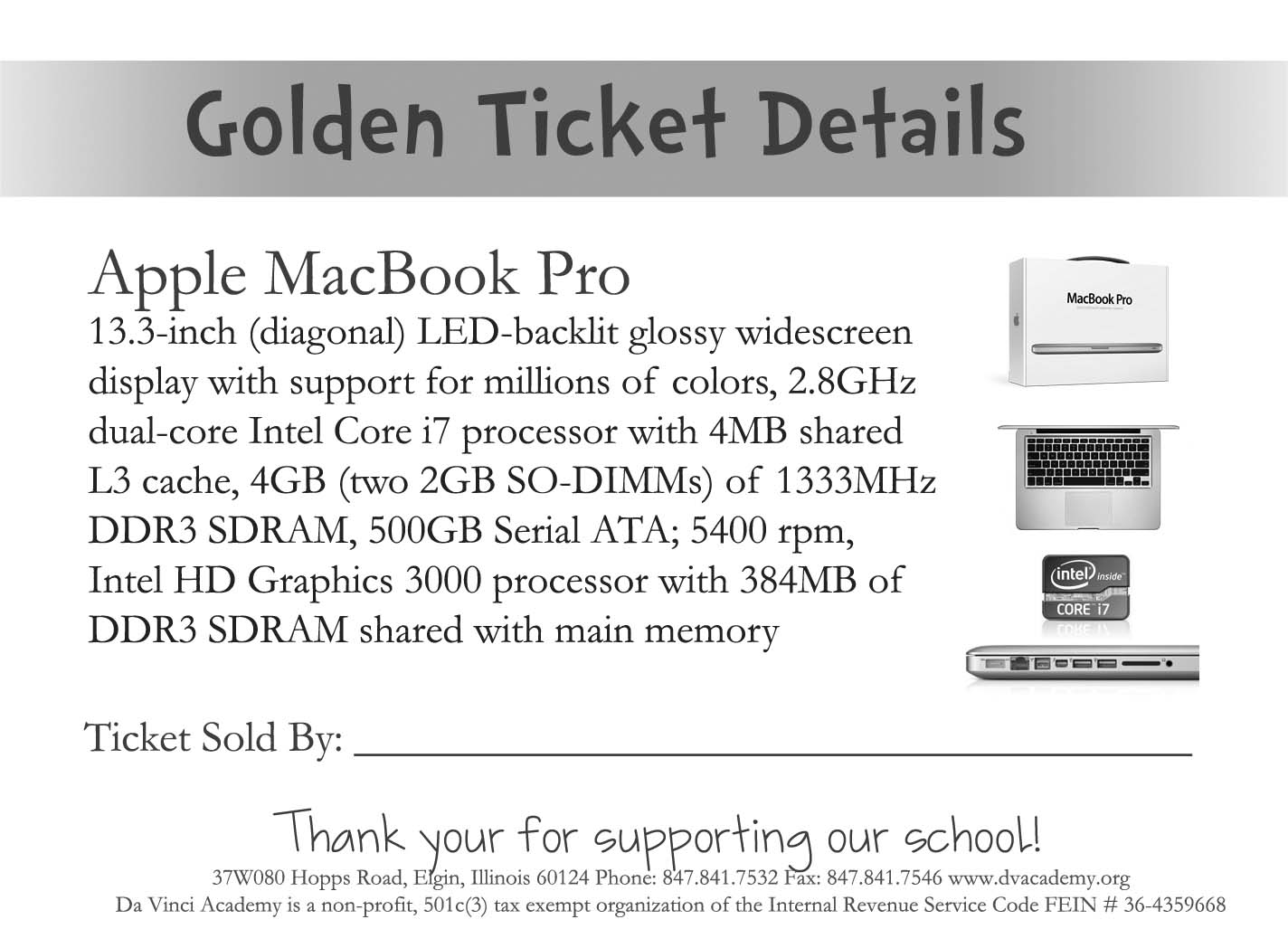 Da Vinci Academy Auction: Raffles