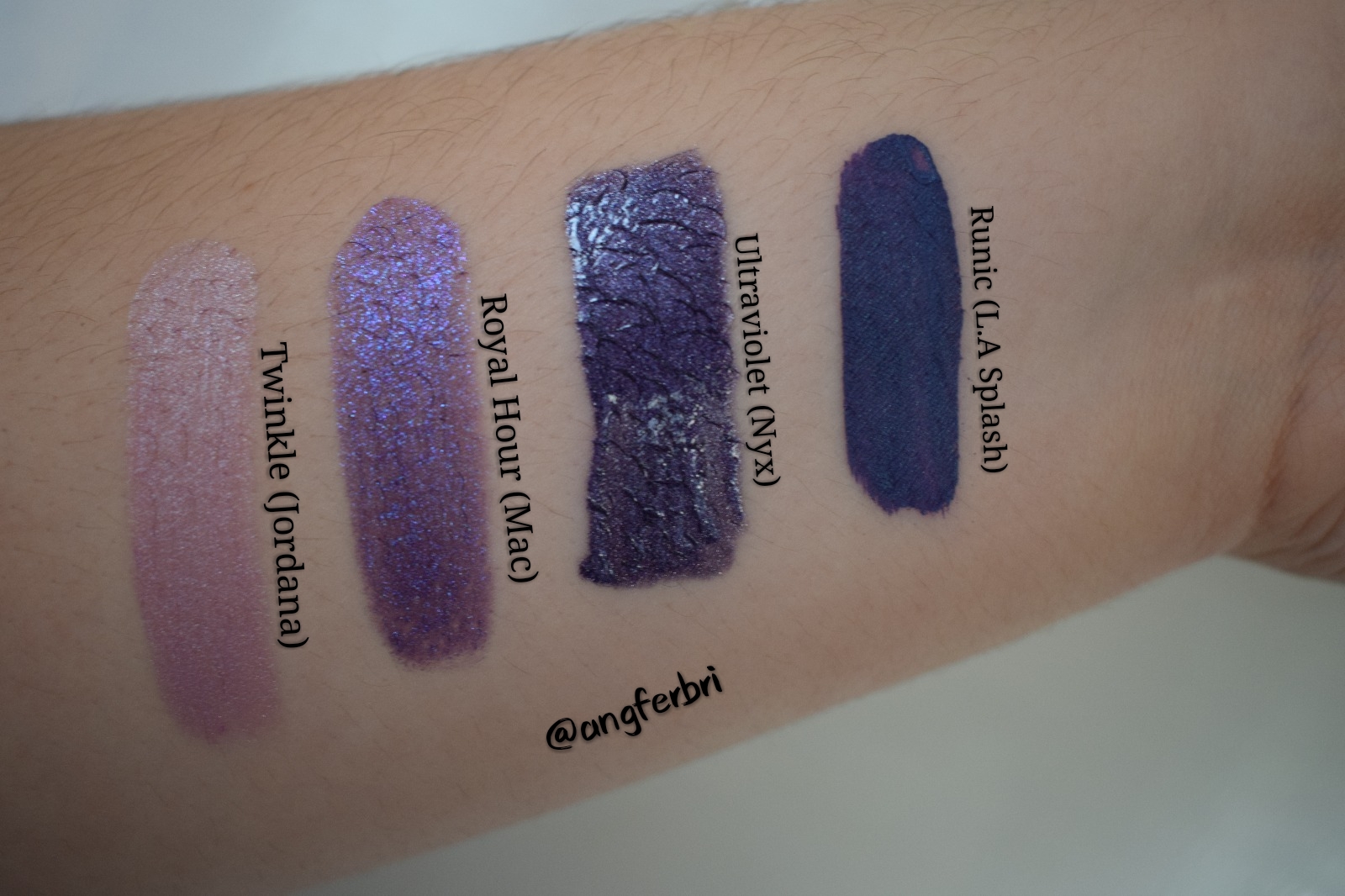 Angferbri: MIS LABIALES MORADOS (COLECCIÓN DE MAQUILLAJE 2017) SWATCHES
