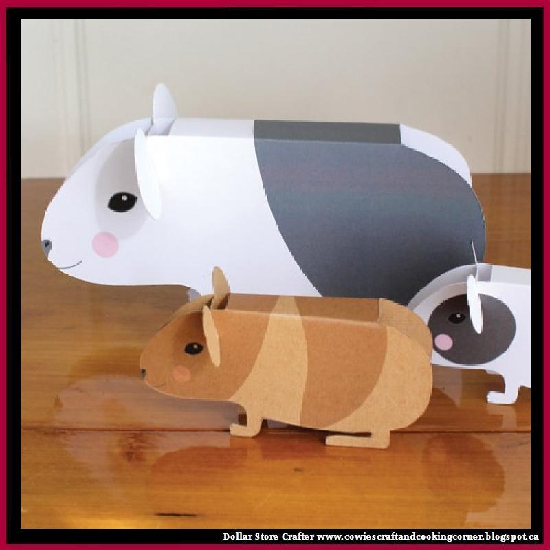 Dollar Store Crafter: Paper Guinea Pigs (FREE PRINTABLES) ~ Kid's Crafts
