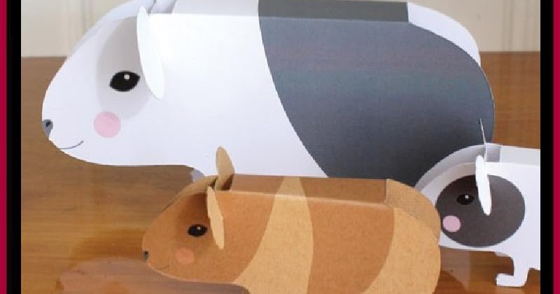 Dollar Store Crafter: Paper Guinea Pigs (FREE PRINTABLES) ~ Kid's Crafts