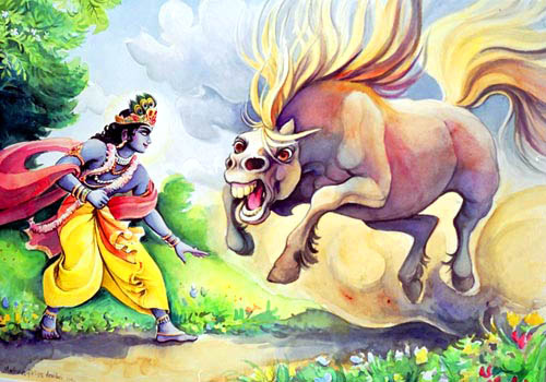 Krishna and Keshi the demon horse | Latest Krishna Wallpaper and ...