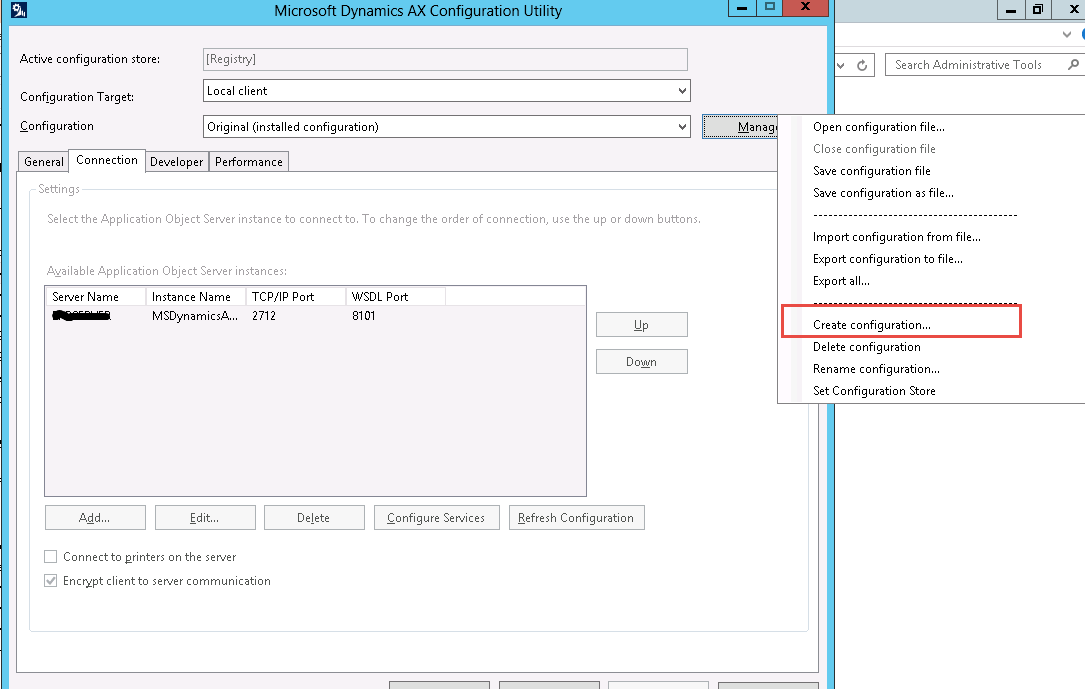 Create new Client Configuration in AX 2012 - Microsoft Dynamics AX 2012