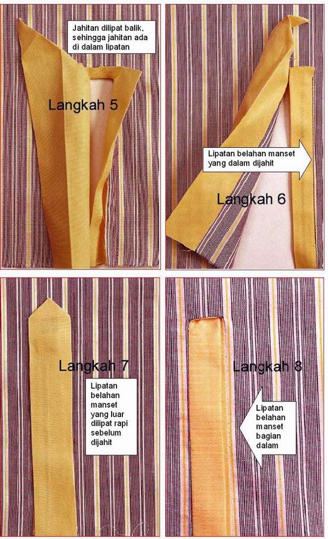 MEMBUAT MANSET LENGAN PANJANG ~ Kursus Menjahit